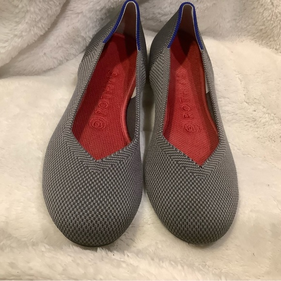 Rothy's | Shoes | Rothys The Flat Charcoal Knit Fabric Slip On Casual ...